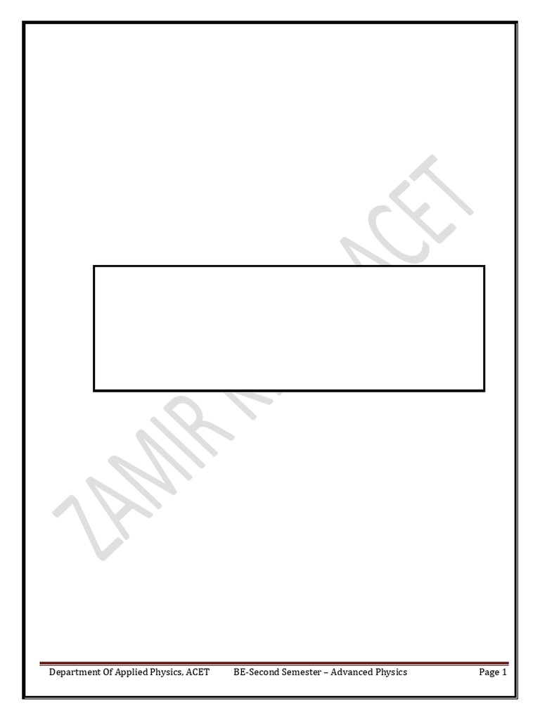 Unit I Lasers and Wave Optics | PDF | Laser | Photon