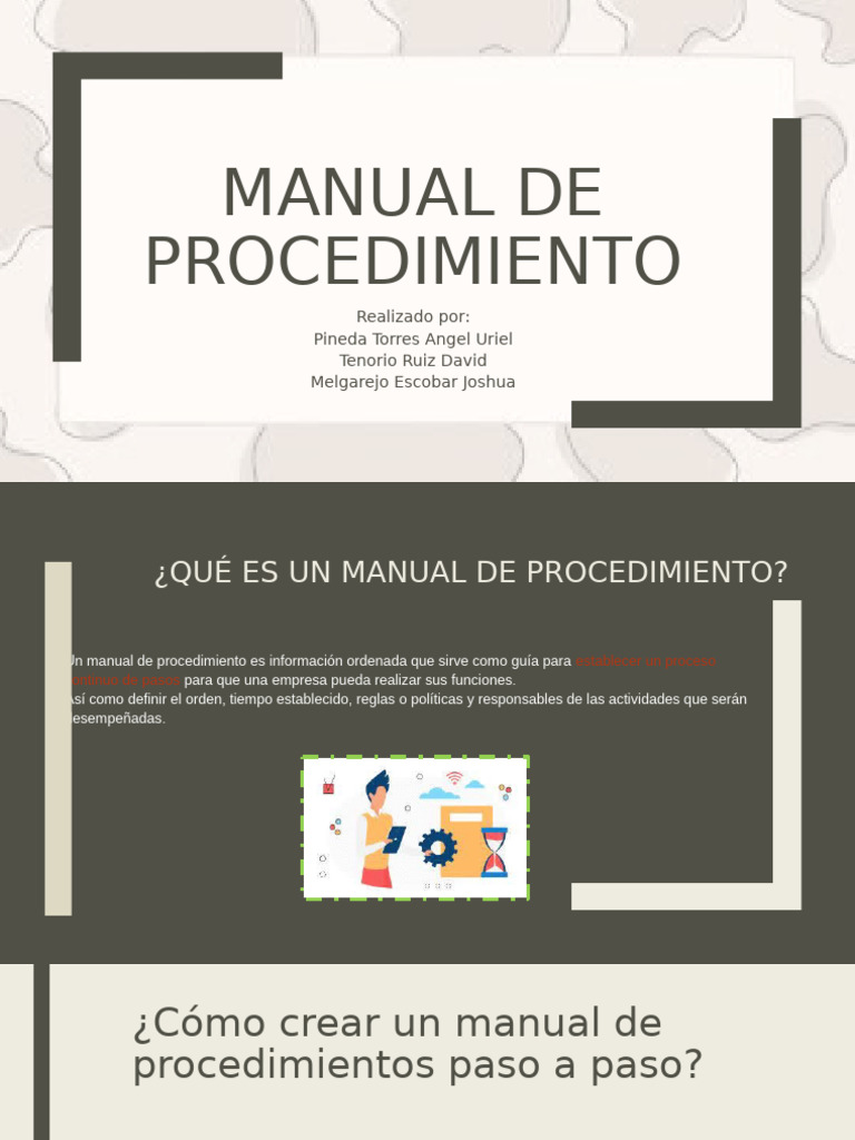 Creación de un Manual de Procedimientos | PDF