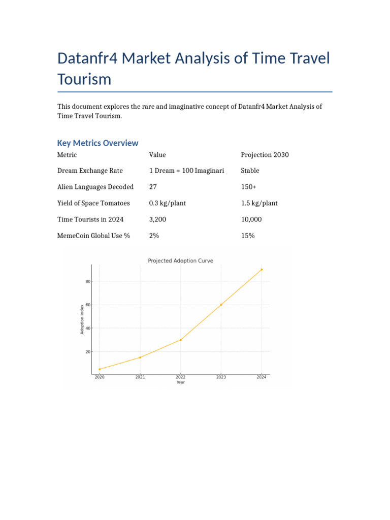 Datanfr4 Market Analysis of Time Travel Tourism | PDF