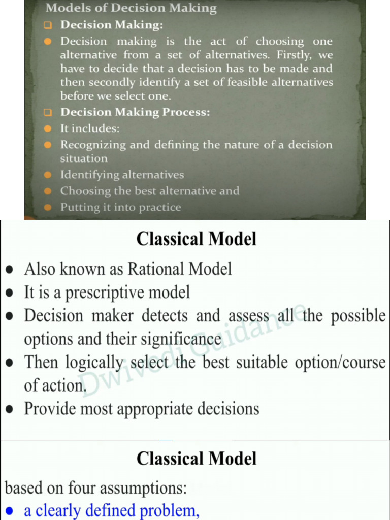 Decision Making Model | PDF