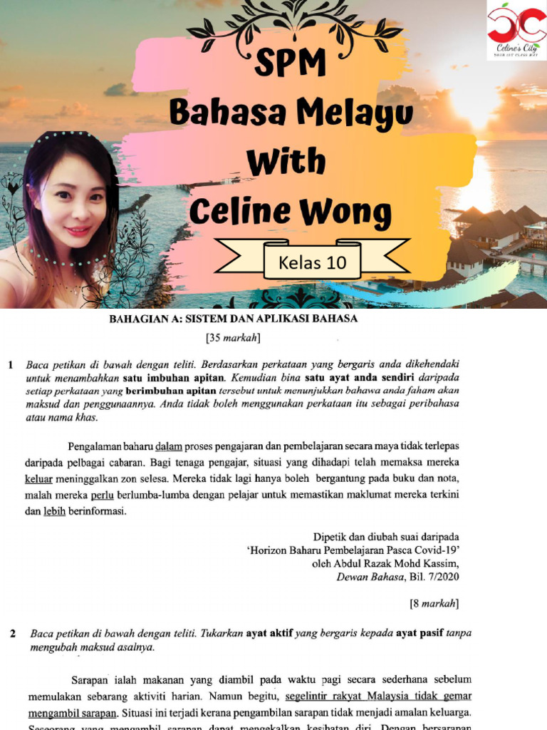 Kelas 10 - Kertas SPM Sebenar 2022 (Kertas 2) | PDF