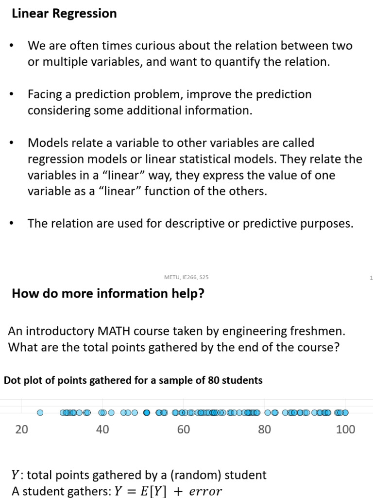IE266 S25 Week10 Updated | PDF | Linear Regression | Regression Analysis