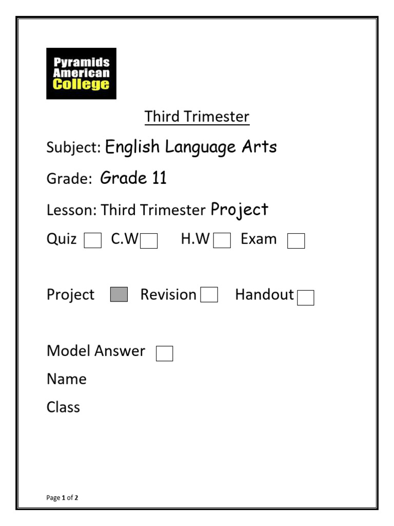Third Trimester Project 59760 | PDF
