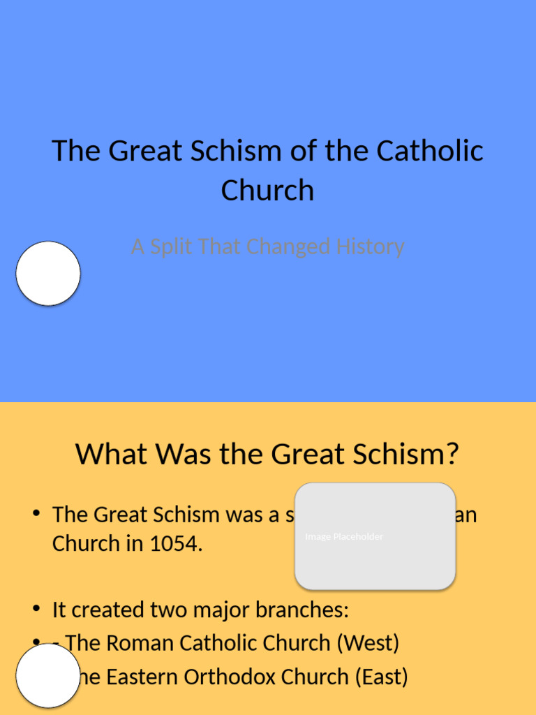 The Great Schism: Catholic vs Orthodox | PDF