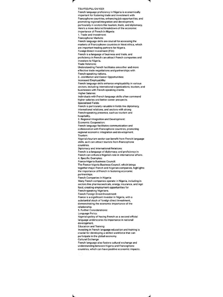 French Assignment 2 | PDF