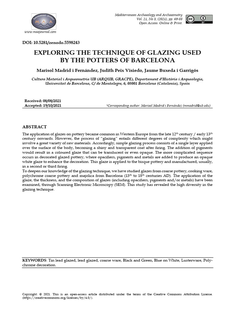 Exploring The Technique of Glazing Used | PDF | Pottery | Materials