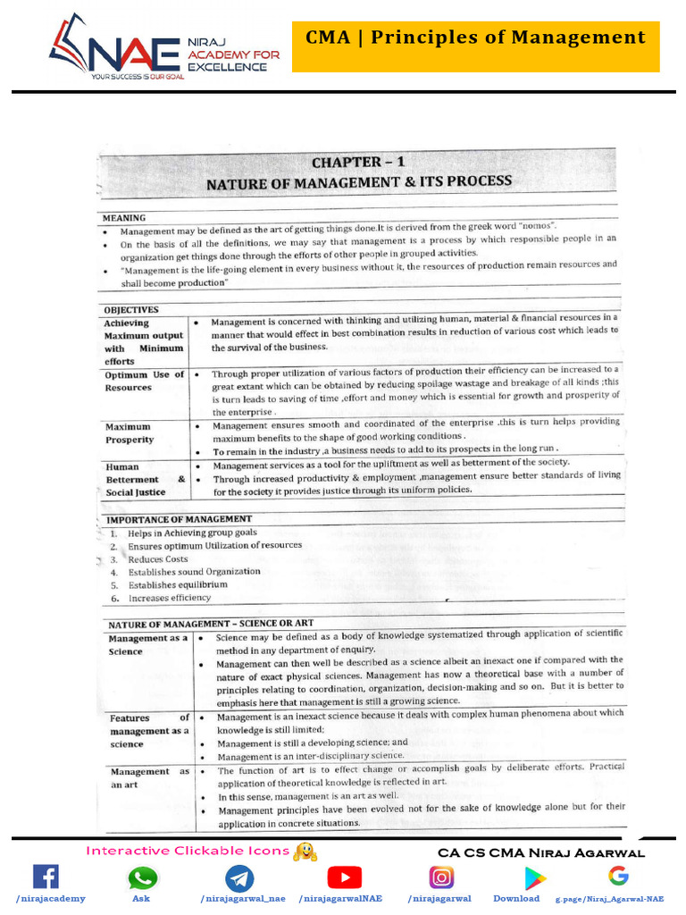CMA Principles of Management Guide | PDF