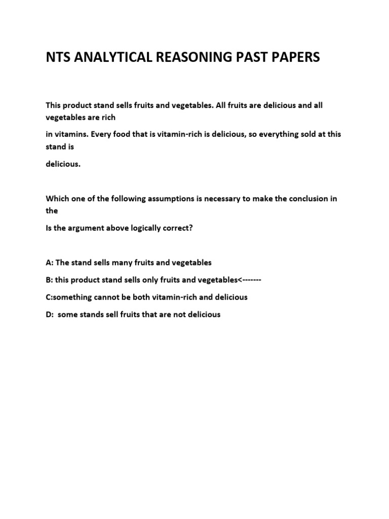 Analytical Reasoning Practice Questions | PDF | Argument | Logic