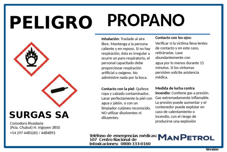 Etiqueta Sga Propano | PDF