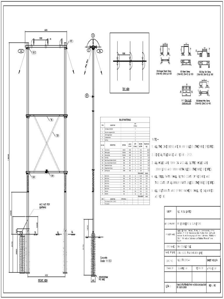 Nlc Double Pole Drawings r0 | PDF