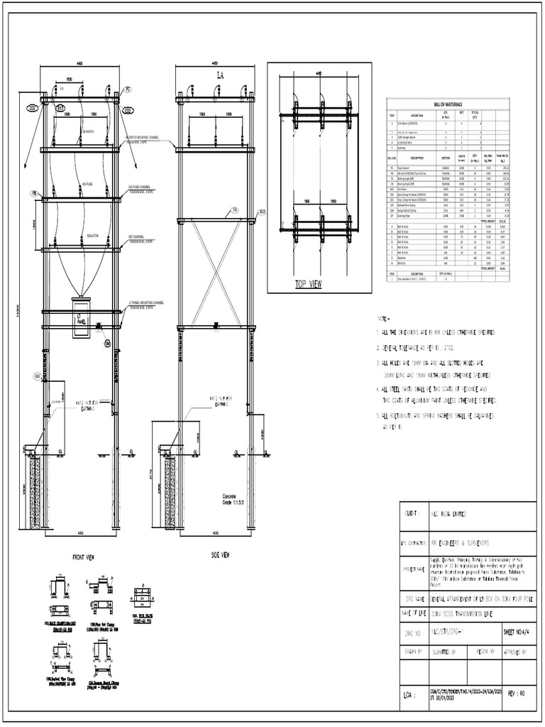NLC Four Pole Drawings-R0 | PDF