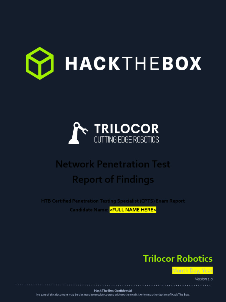 HTB Academy Report Template | PDF | Security | Computer Security