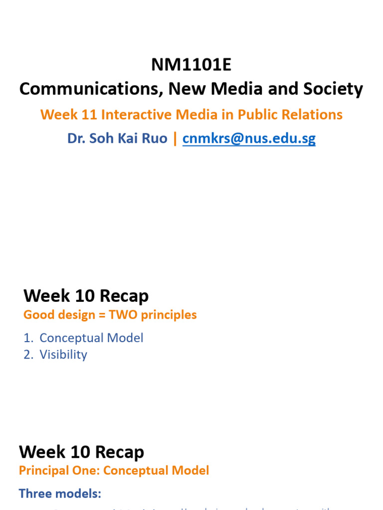 Lec11 - Transmedia Storytelling | PDF | Usability | Communication