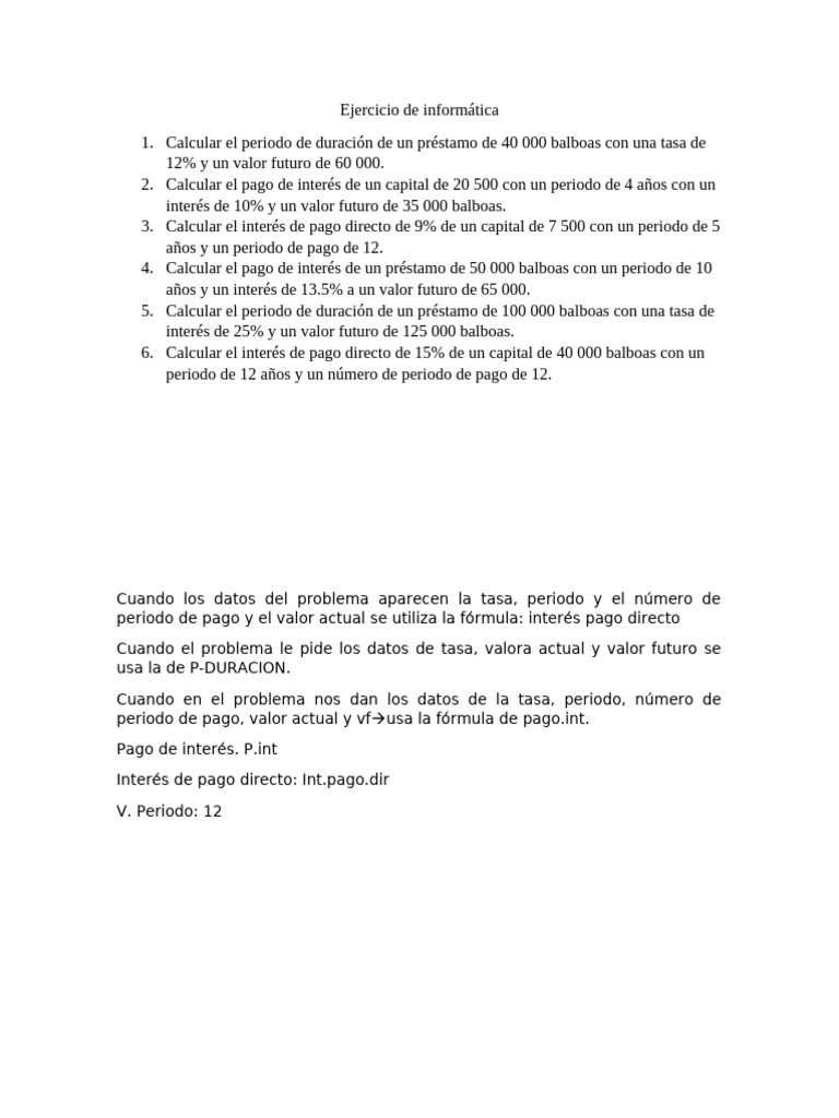 Ejercicio de Informática | PDF