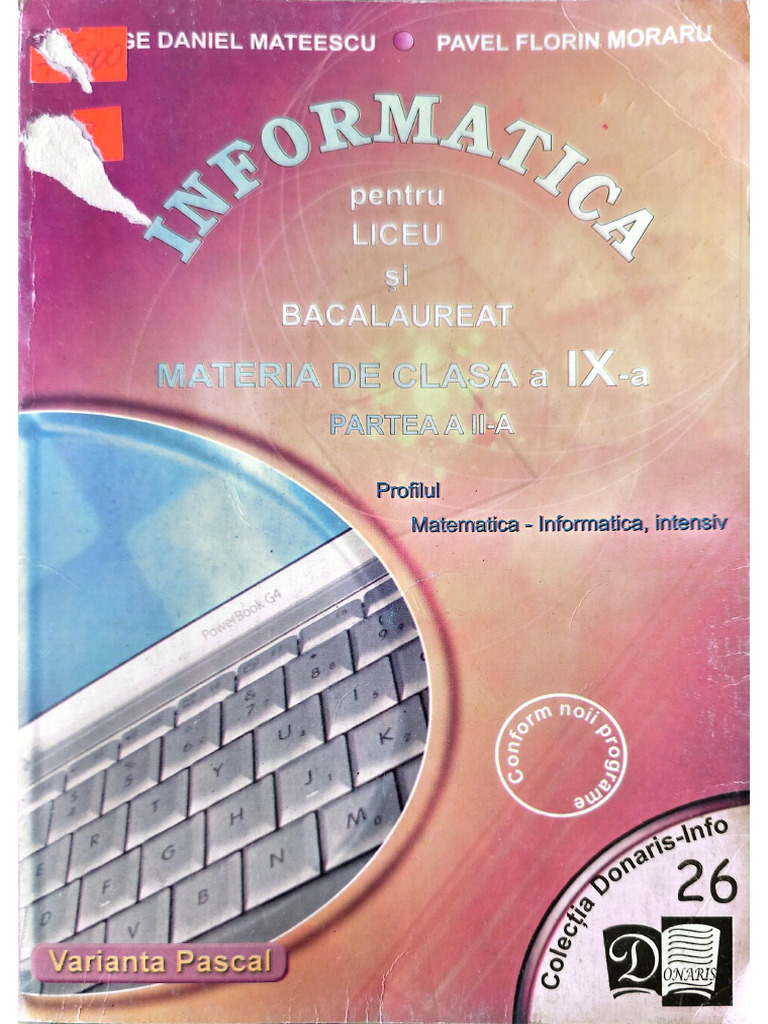 George Daniel Mateescu Pavel Florin Moraru - Informatica Clasa IX ...
