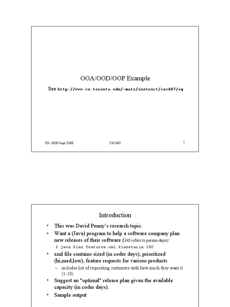 Ooa Ood Oop Example Pdf Object Computer Science Array Data Structure