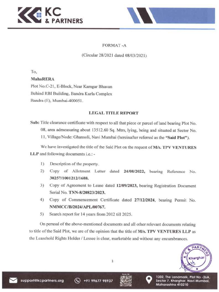 101 Legal Title Report | PDF