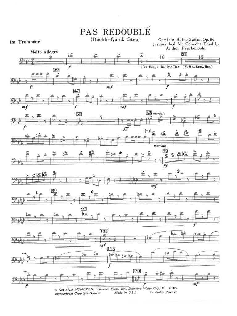 Pas Redouble - Trombone 1st | PDF