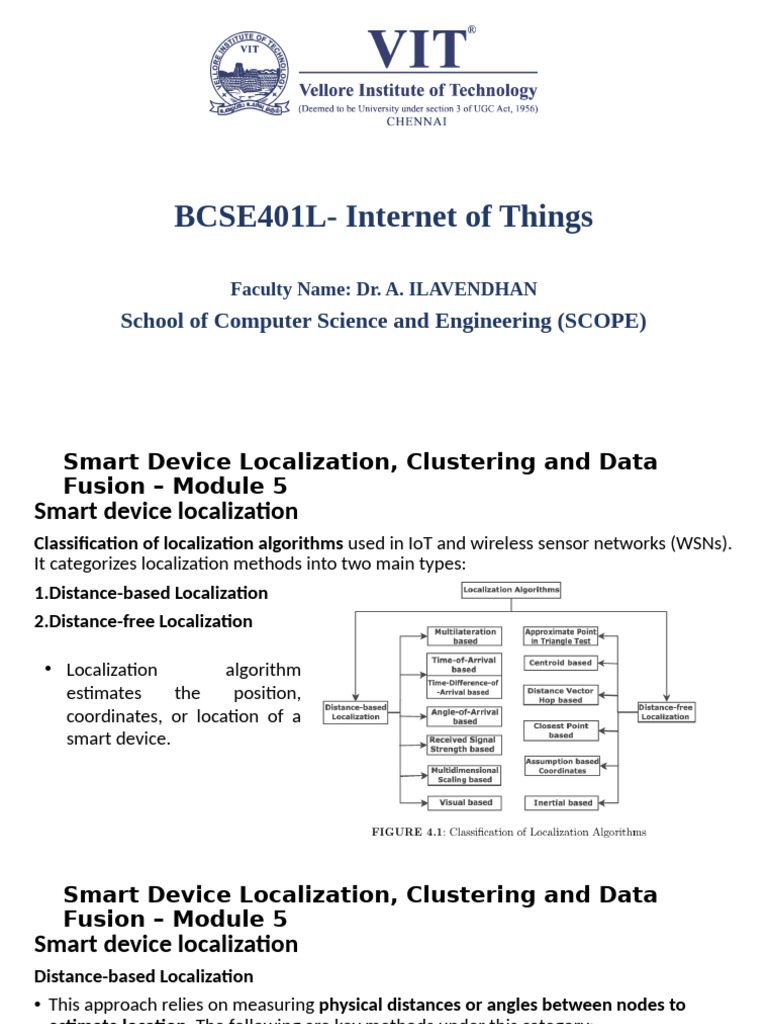 BCSE401L - INTERNET-OF-THINGS - Lec 12 | PDF | Cluster Analysis | Internet Of Things