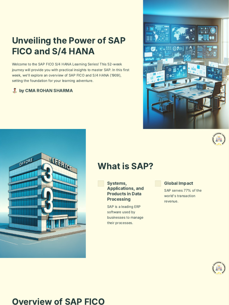 SAP FICO and S/4 HANA Overview | PDF | Information Technology ...