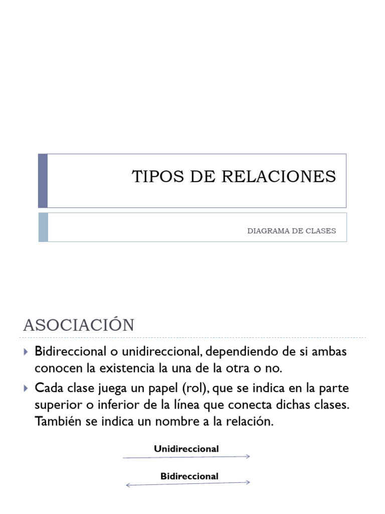 Tipos de Relaciones en Diagramas de Clases | PDF | Herencia ...