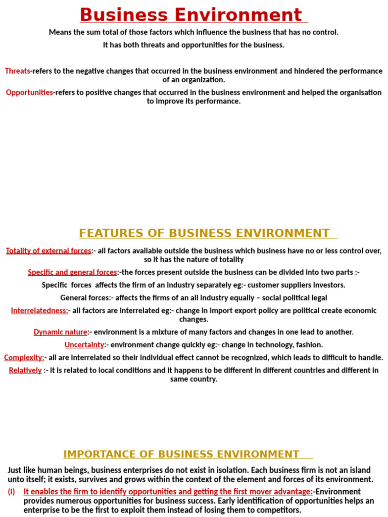 Unit 3 Business Environment | PDF | Economies | Business