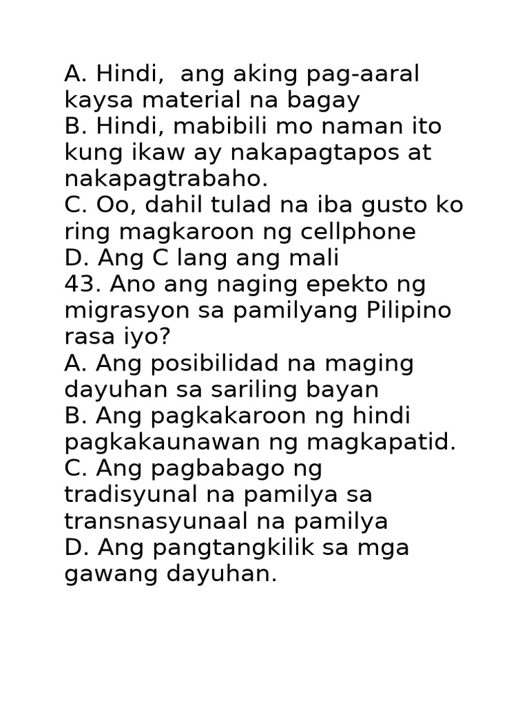 ESP 8 QUESTIONS | PDF