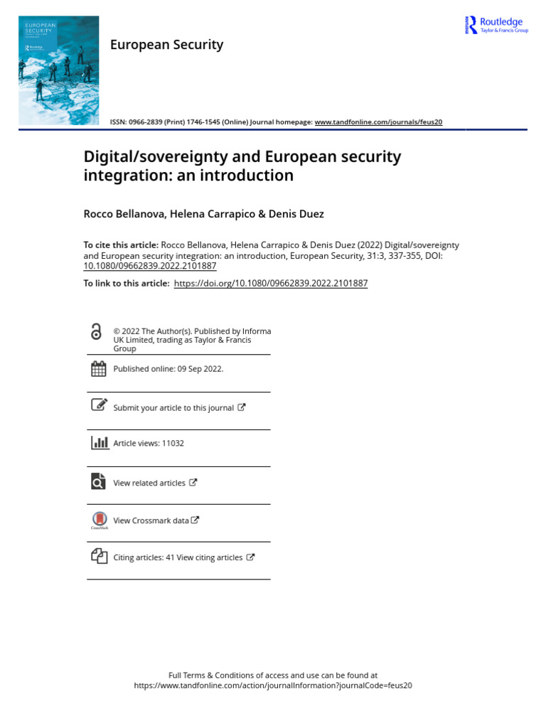 Digital Sovereignty in European Security | PDF | European Union ...