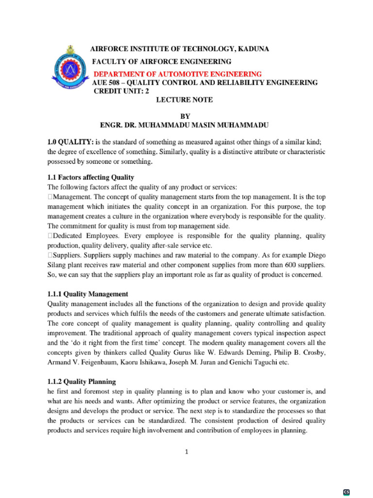 AUE 508 Part 1 | PDF