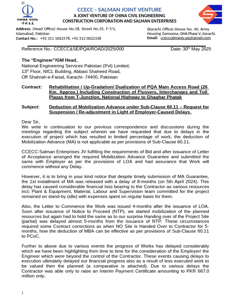 PQA Road & STP & CETP Letters at Mob Adv Combined | PDF | Employment ...