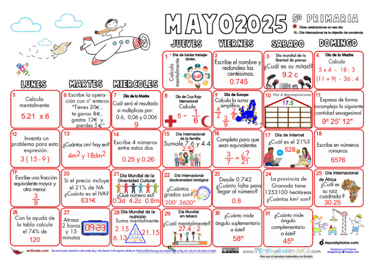 5o PRIMARIA MAYO 2025 | PDF