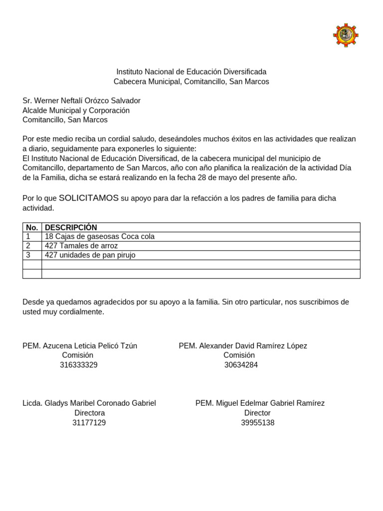 Solicitud Lety Corregida | PDF