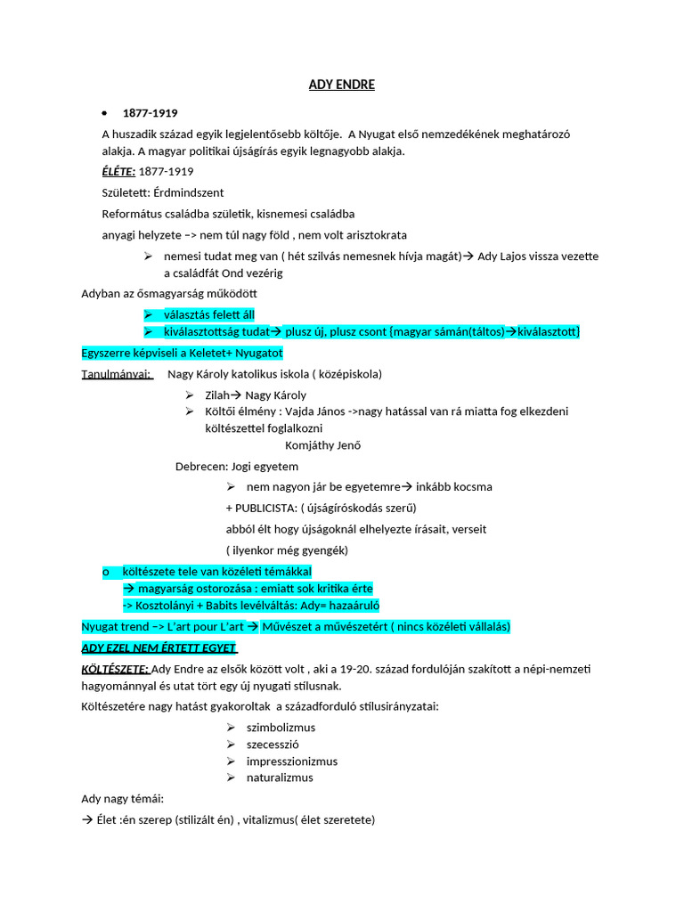 Ady Endre | PDF