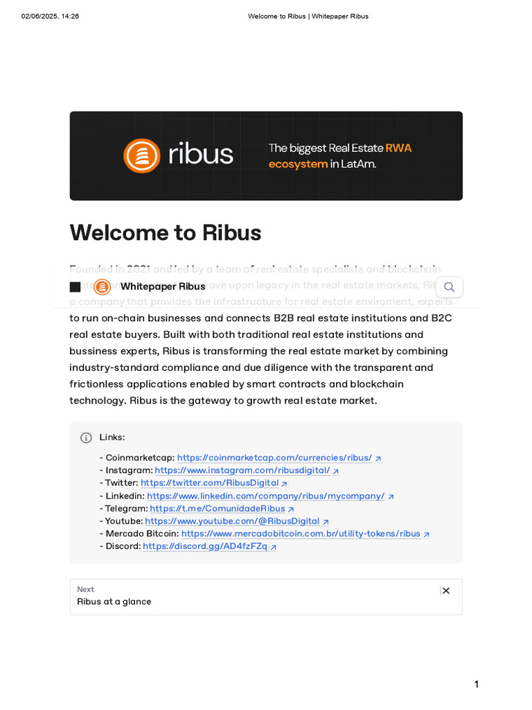 Welcome To Ribus - Whitepaper Ribus | PDF