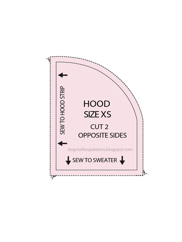 Dog Hood Pattern Size Xs | PDF