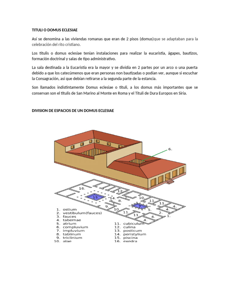 Tituli: Domus Eclesiae Romanas | PDF
