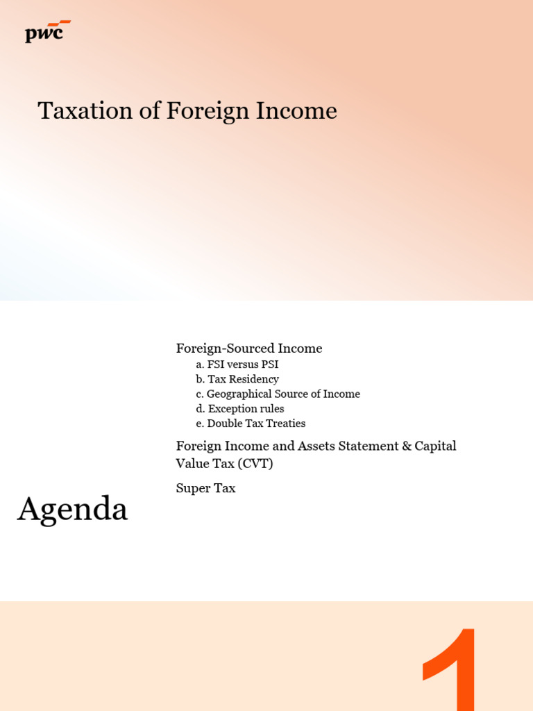 Taxation of Foreign Income Overview | PDF | Taxes | Double Taxation
