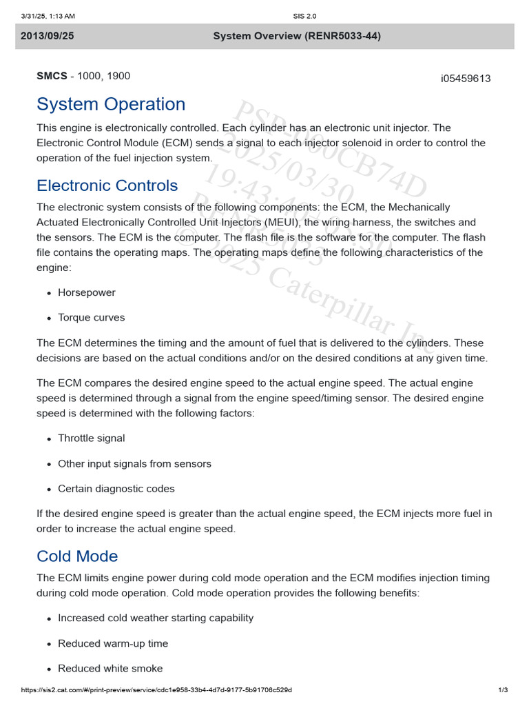 C15 & C 18 Engine System Overview Dumper Application | PDF | Fuel ...