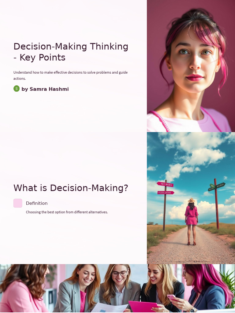 Decision Making Thinking Key Points | PDF