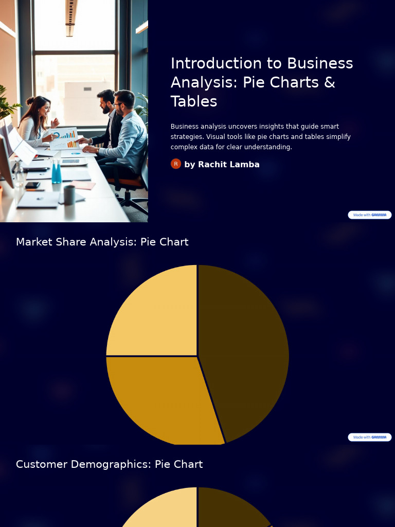 Introduction To Business Analysis Pie Charts and Tables | PDF