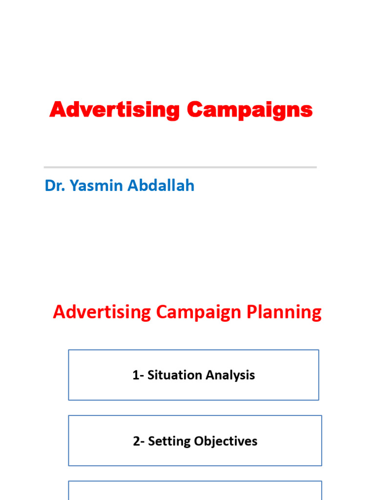 Advertising Campaigns - 5th Lec | PDF | Advertising | Target Audience