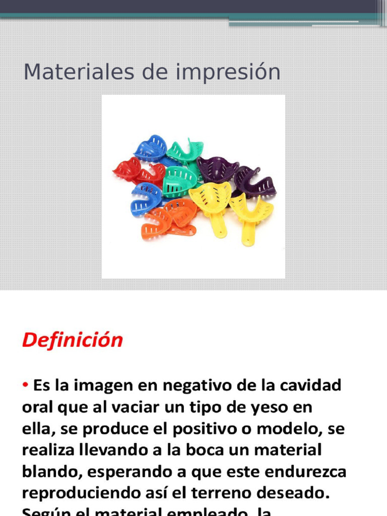 T-3.Mat - Den .1 Materiales de Impresion | PDF | Yeso | Silicona