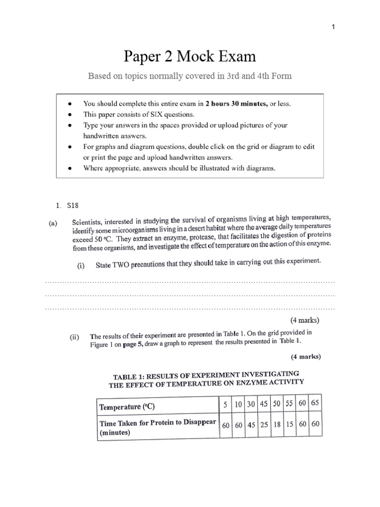 Paper 2 Mock Exam | PDF
