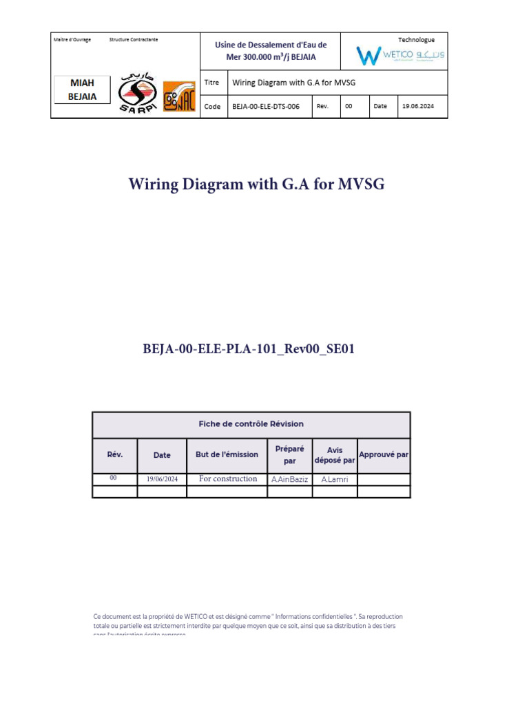 Beja-00-Ele-pla-101 Rev00 Se01 Wiring Diagram With G.A For MVSG | PDF ...