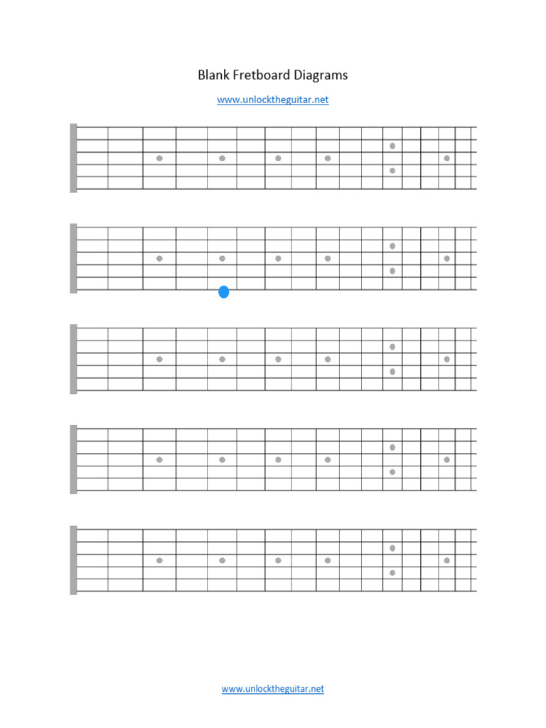 Blank Fretboard Diagrams-1 | PDF