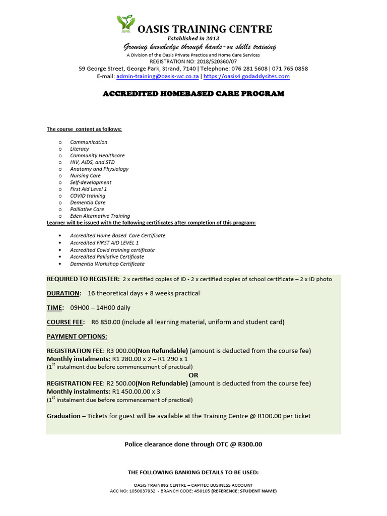 Accredited Home Care Training Program | PDF | Health Sciences | Social ...