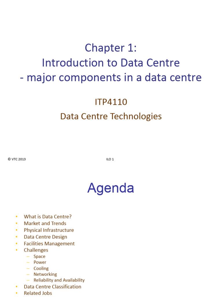 Ch01 - Introduction To Data Centre | PDF | Data Center | Computer Engineering