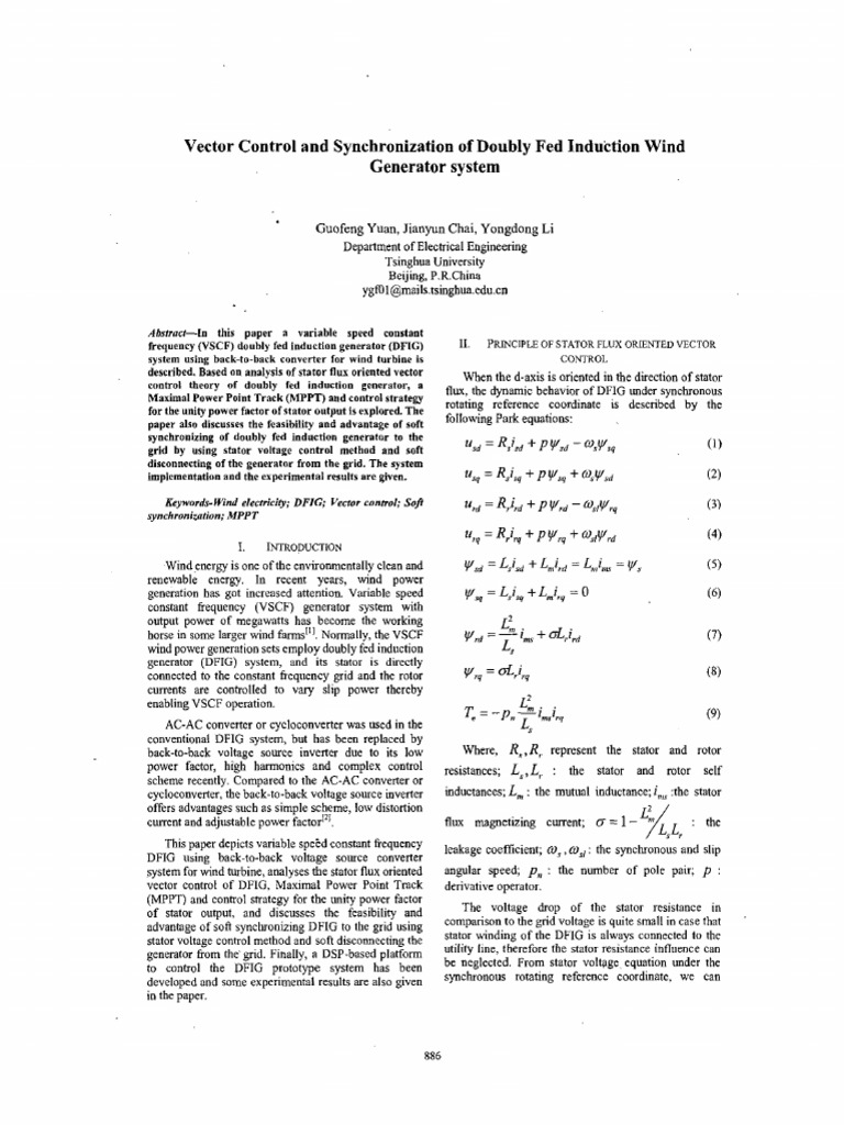 Vector_control_and_synchronization_of_doubly_fed_induction_wind_generator_system | PDF ...