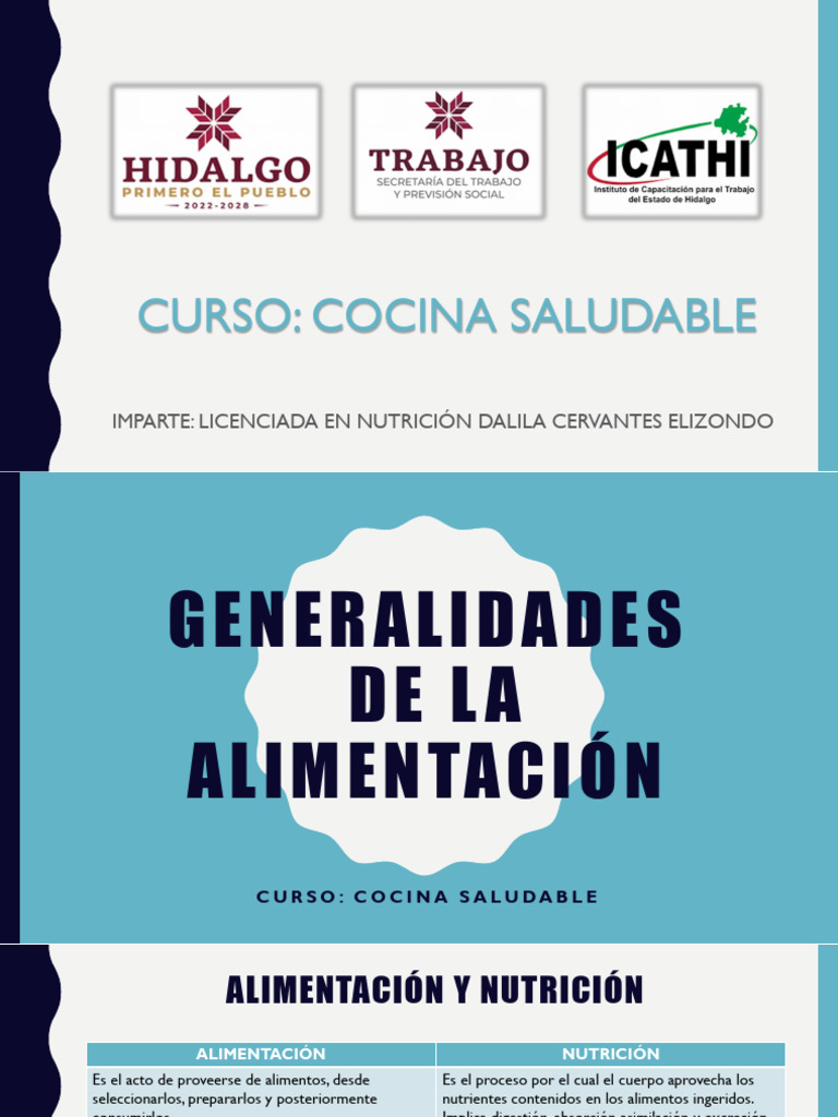 Unidad 2 Generalidades de La Alimentación | PDF | Nutrientes | Alimentos
