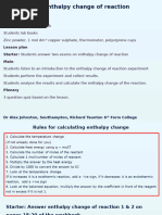Section Nine - EEE6 P2 Copper Sulfate Enthalpy Change | PDF
